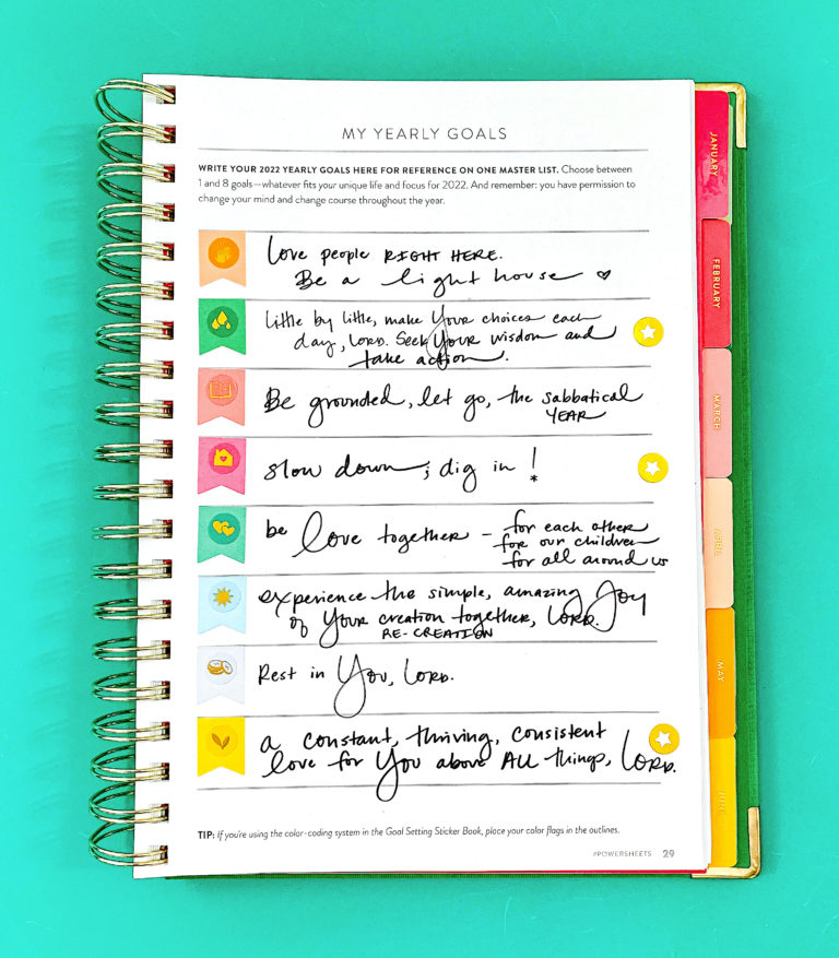 Goal Setting Series: My 2022 PowerSheets Goals - Lara Casey
